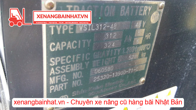 Xe nâng điện đứng lái Toyota 7FBR15 1.5 Tấn, 4m ty giữa chui công - Xe nâng bãi Nhật - TPHCM